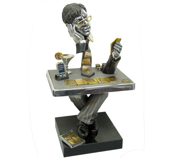 POKER PLAYER Sculpture - Frank Meisler - Fine Art Metal Sculptures