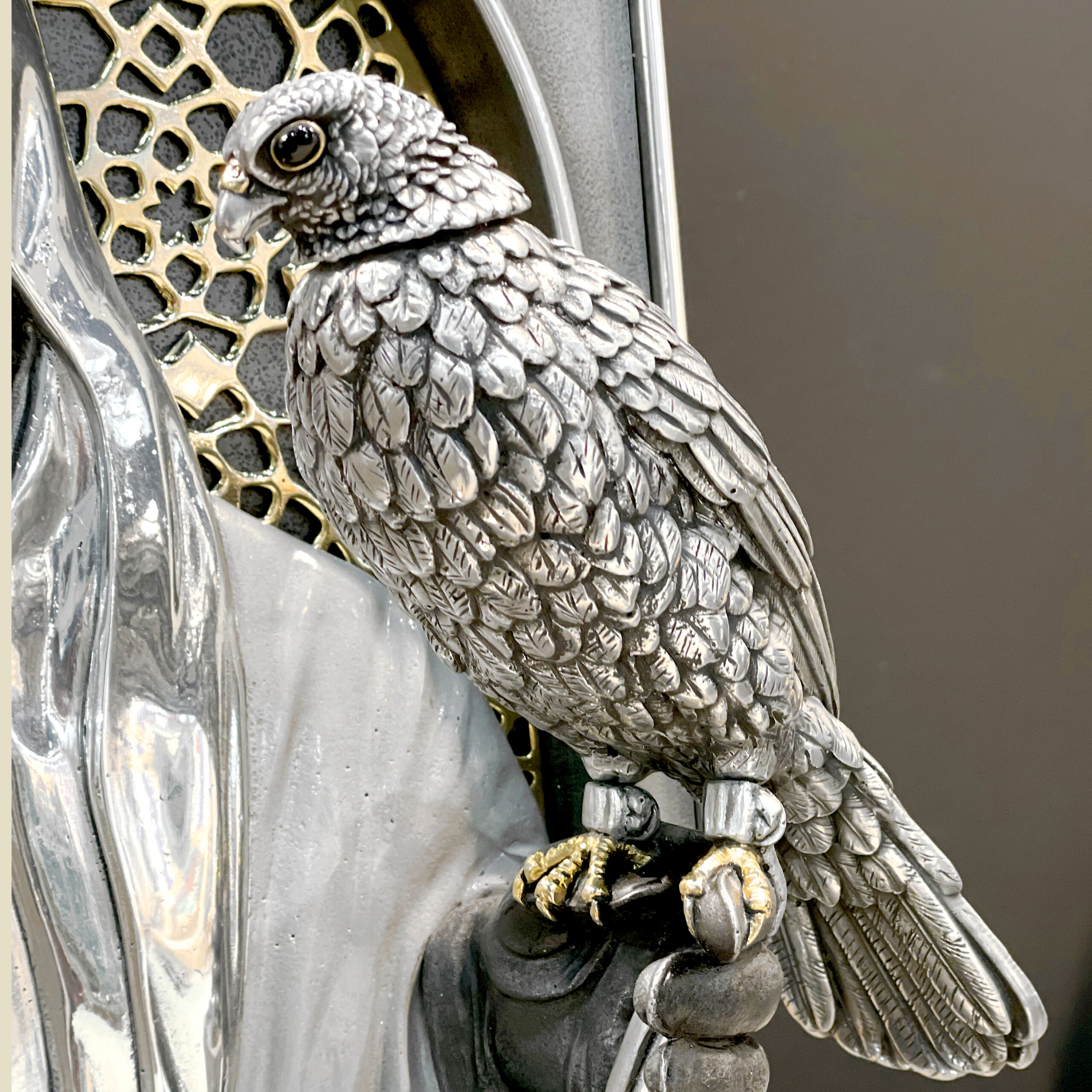 SHEIKH ZAYED WITH A FALCON Sculpture - Frank Meisler - Fine Art Metal ...