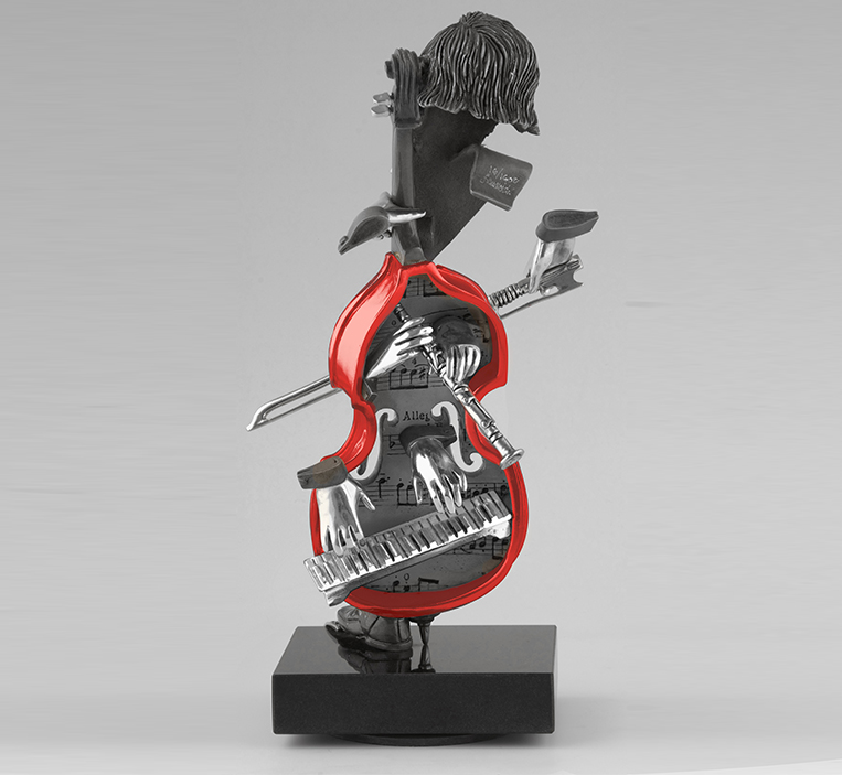 CONCERTO (Red) Sculpture - Frank Meisler - Fine Art Metal Sculptures